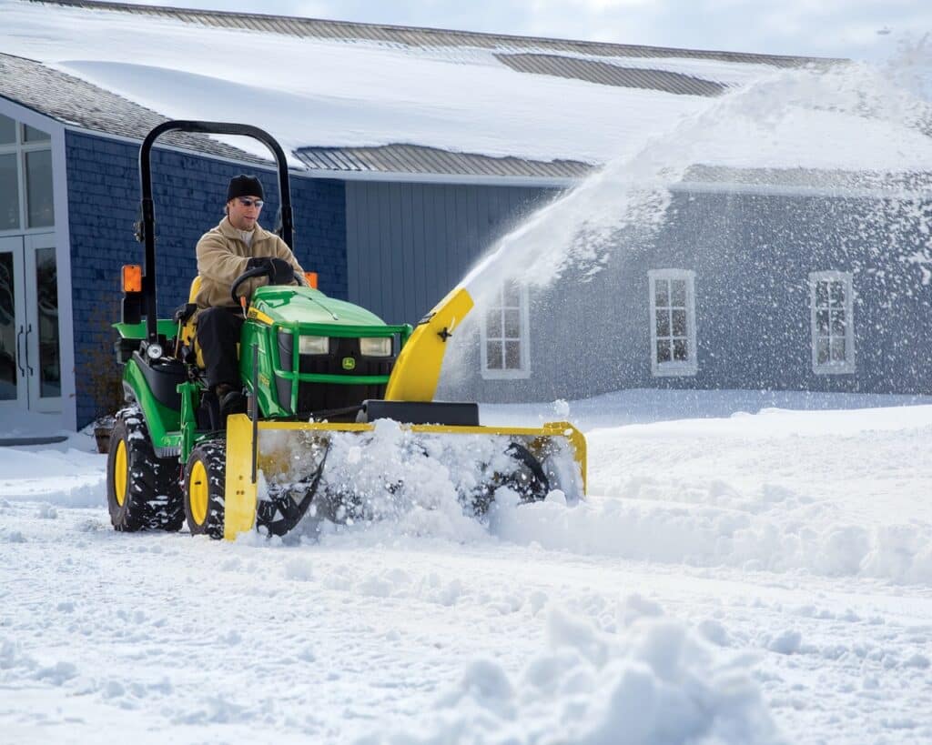 Clear Snow Fast With John Deere 1023E And 1025R Utility Tractors ...
