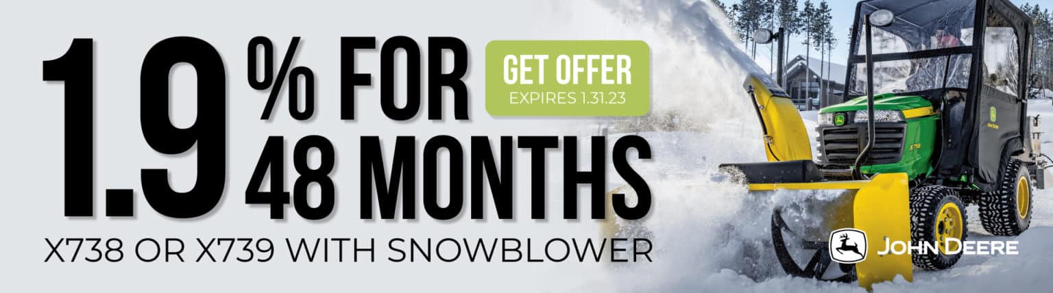 John Deere X738 OR X739 With Snowblower 1.9% for 48 months - Minnesota ...